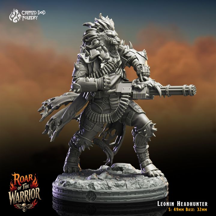 3D Printable Leonin Headhunter by Crippled God Foundry